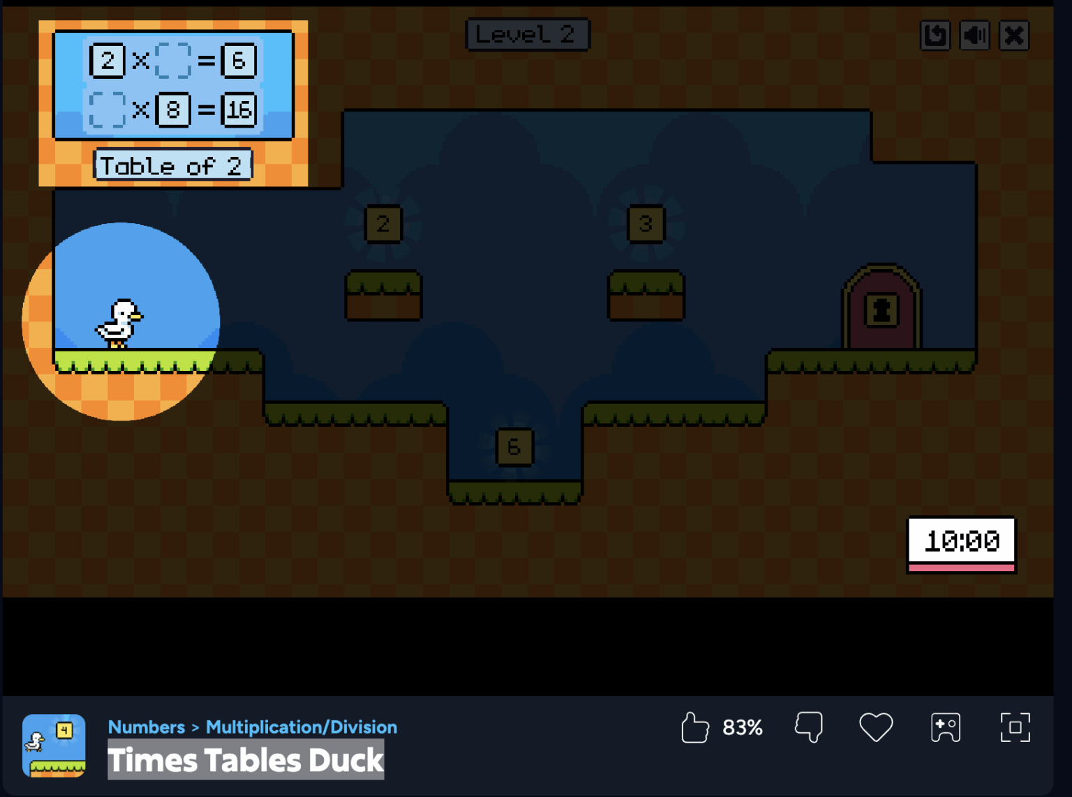 Times Tables Duck - PLay Free Game Online Now