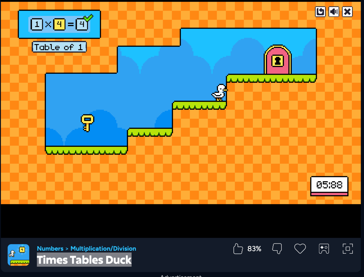 Times Tables Duck - PLay Free Game Online Now